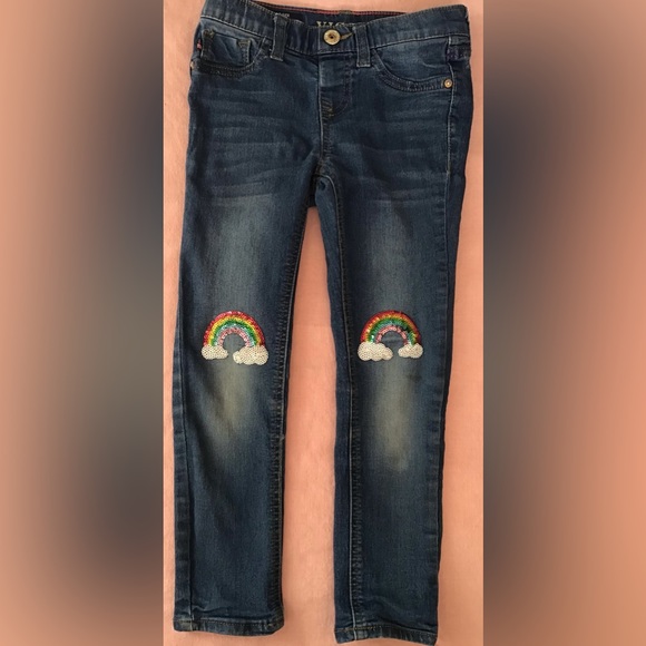 Vigoss | Bottoms | Vigoss The Jagger Skinny Jeans With Sequined Rainbow ...